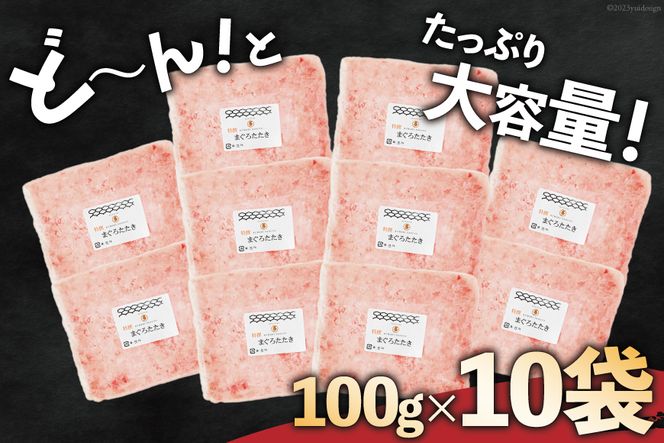 気仙沼港水揚げ 天然 ネギトロ 計1kg (100g×10p) 小分けで便利 マグロたたき キハダマグロ メバチマグロ [熊栄産業 宮城県 気仙沼市 20564037] 冷凍 まぐろ 鮪 海産 ...