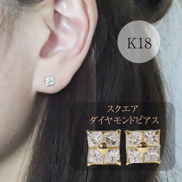 新品 K18YG ダイヤモンド ピアス D1.20ct リボン 【企画商品 新品 K18YG ダイヤモンド ピアス D1.20ct リボン 【企画商品