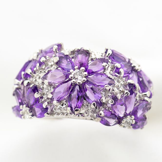 アメジスト リング 4.0ct SV925 (12505) BR-17(山梨県甲斐市 アメジスト リング 4.0ct SV925 (12505) BR-17(山梨県甲斐市