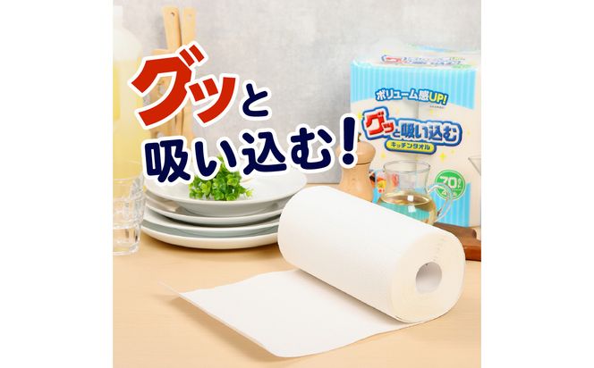【T10037】キッチンタオル70カット（4ロール×12パック）4回お届け定期便（大分県大分市） | ふるさと納税サイト「ふるさとプレミアム」