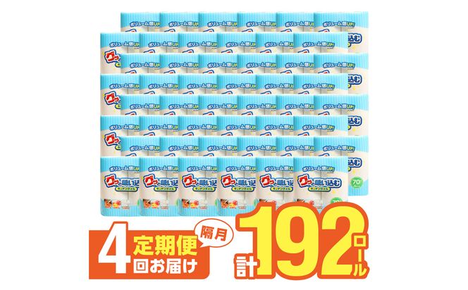 【T10037】キッチンタオル70カット（4ロール×12パック）4回お届け定期便（大分県大分市） | ふるさと納税サイト「ふるさとプレミアム」