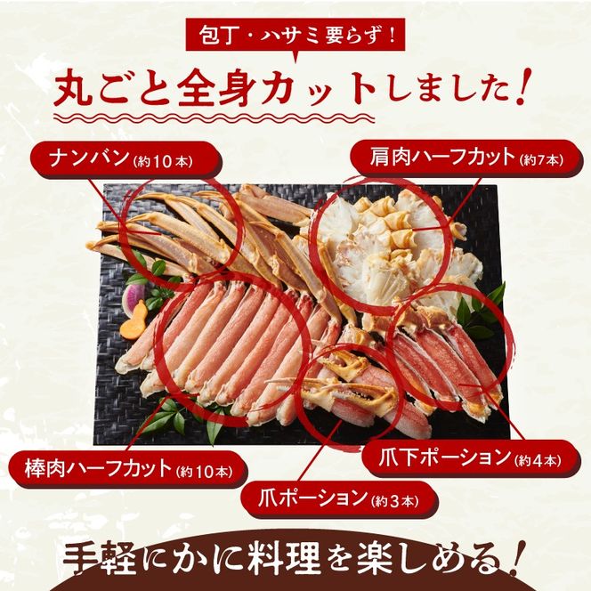 カット済み生ずわいがに 1kg（3Lサイズ）×2P_HD065-011（北海道函館市） | ふるさと納税サイト「ふるさとプレミアム」